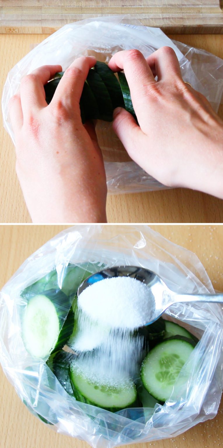 Tsukemono – eingelegte Gurke (Shiozuke) nach jap. Rezept