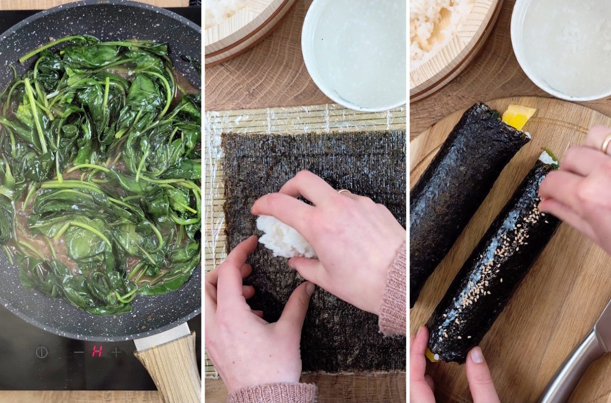 Gimbap selber machen: Koreanische Reisrollen | Rezept