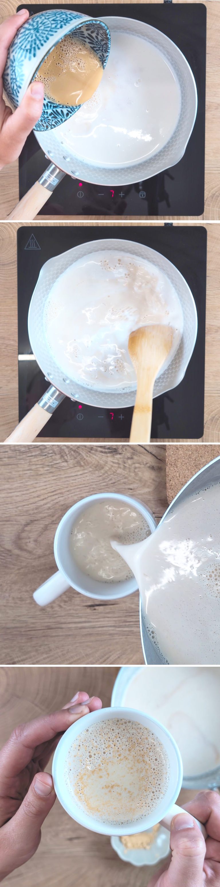 Kinako Milch Rezept | mit geröstetem Sojabohnenmehl | 5 Min.